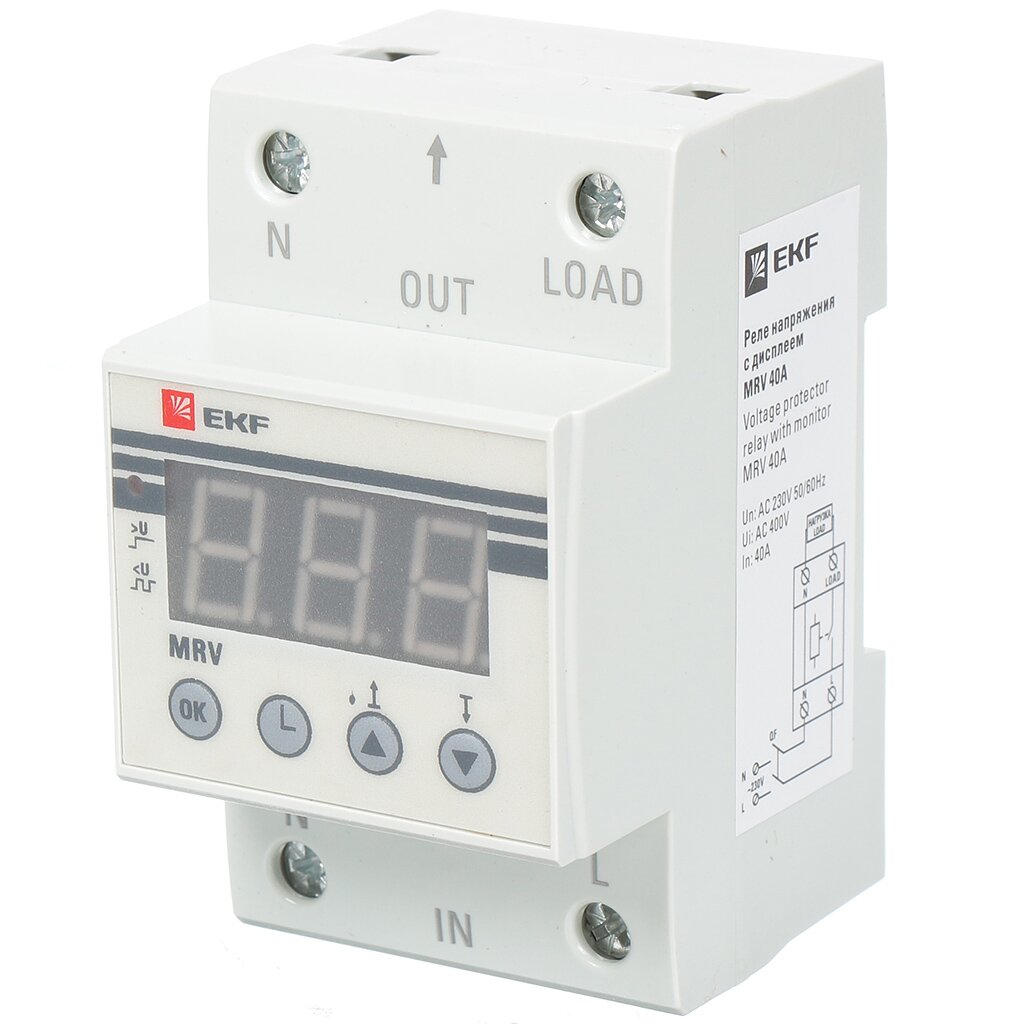 Реле напряжения MRV EKF MRV-40A, 40 A с дисплеем в Воронеже: цены, фото, отзывы - купить в ...