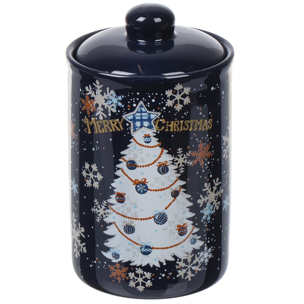 Банка для сыпучих продуктов, доломит, 0.75 л, с крышкой, Daniks, Зимняя сказка в Москве: цены ...