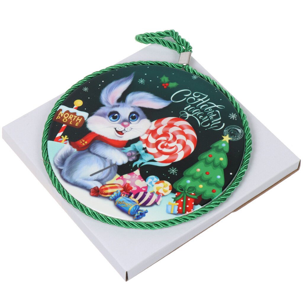 Подставка под горячее, керамика, круглая, 16 см, Daniks, Кролик с леденцом в Москве: цены, фото ...