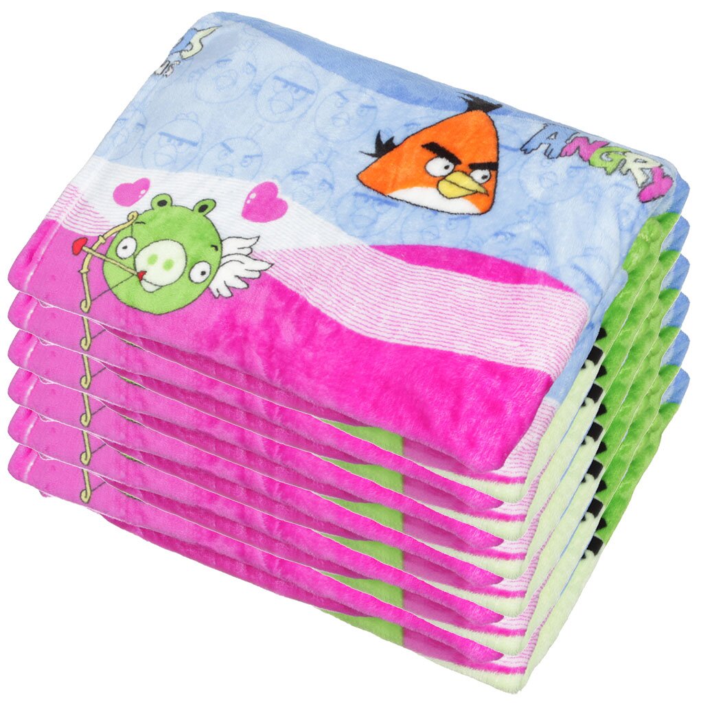 Плед детский 150х200 см, велсофт, Angry birds, ПЛВС-150/200-375 в ...